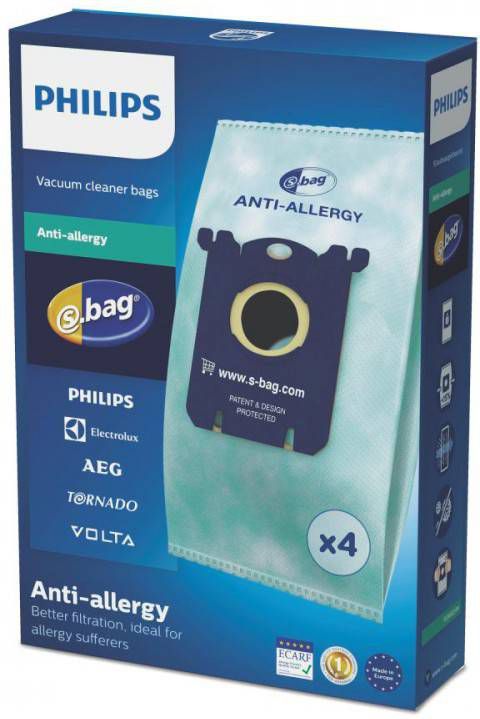 Philips S bag Anti allergie Stofzuigerzakken Fc8022/04 4 Stuks ...