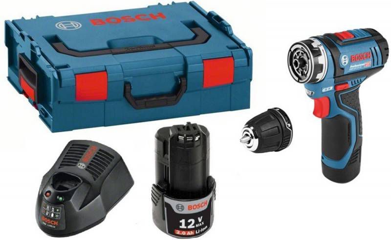 Bosch GSR 12V 15 FC 12V Li Ion accu boor -/schroefmachine set(2x 2.0Ah ...